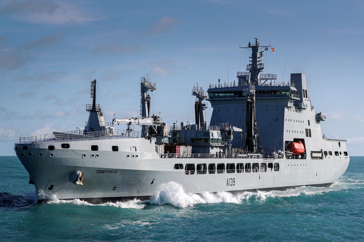 RFA Tideforce responds to distress call from freighter