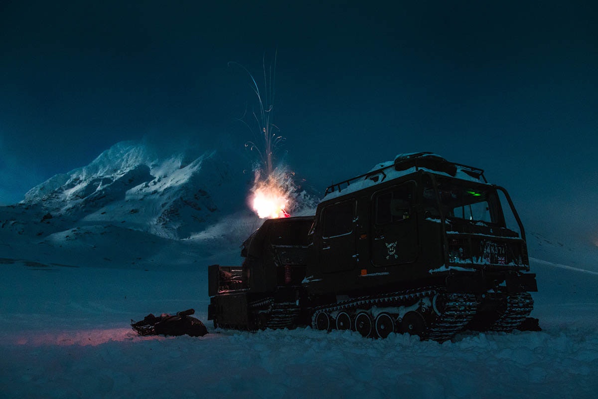 Royal Marines mortars exercise in Arctic