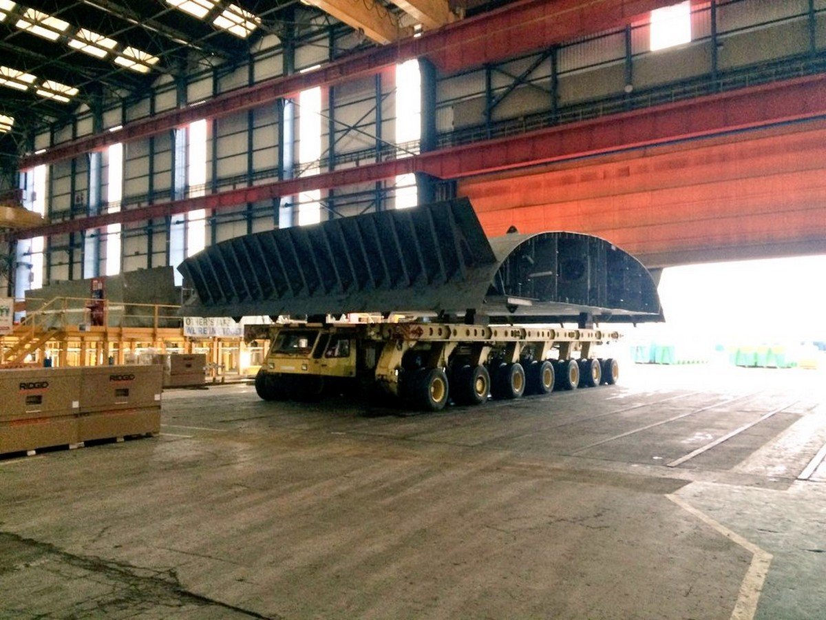 First hull section of HMS Glasgow, the first Type 26 Frigate, now complete