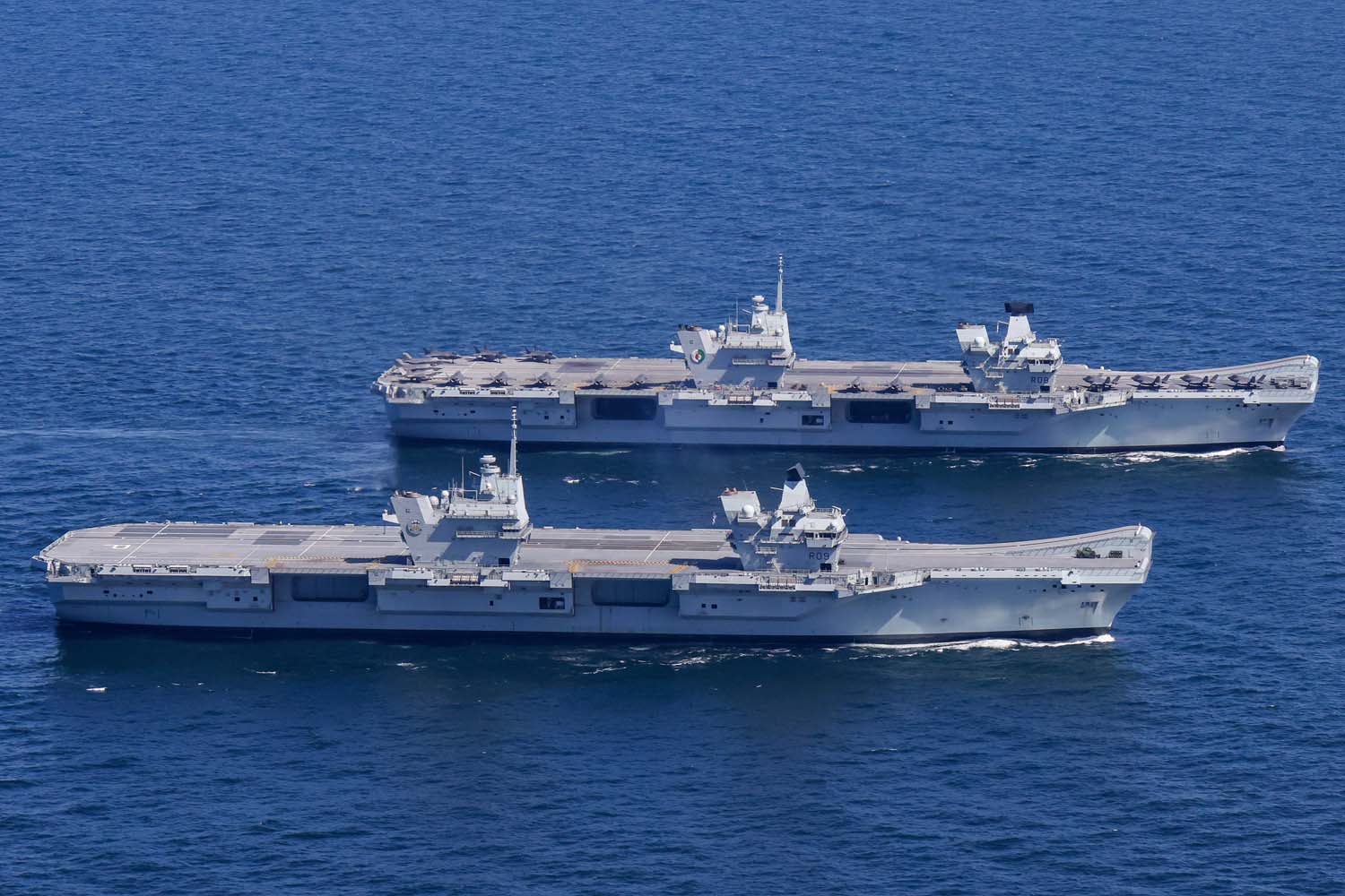 Britain now has two aircraft carriers at sea