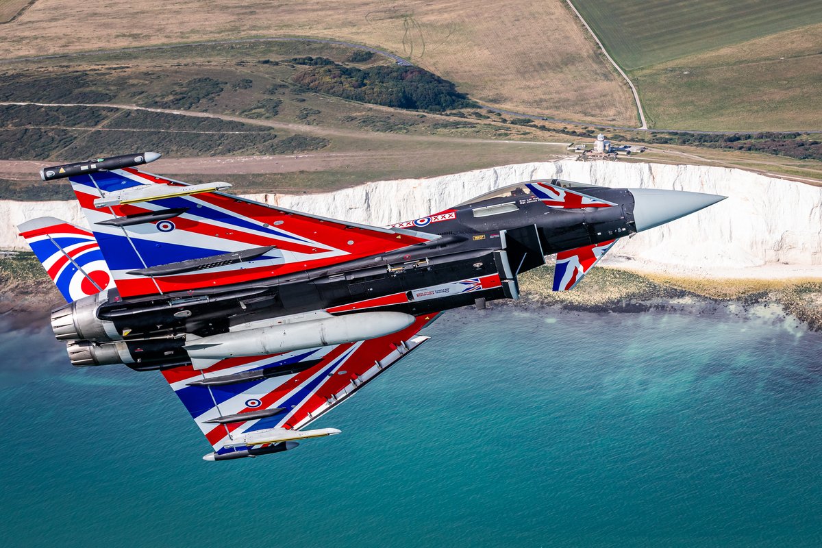 Typhoon display jet overflies White Cliffs