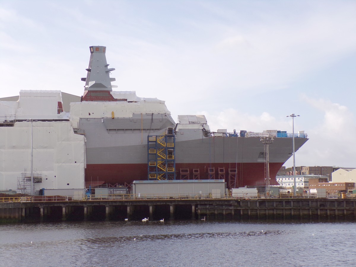 How many naval ships are to be built in Scotland?