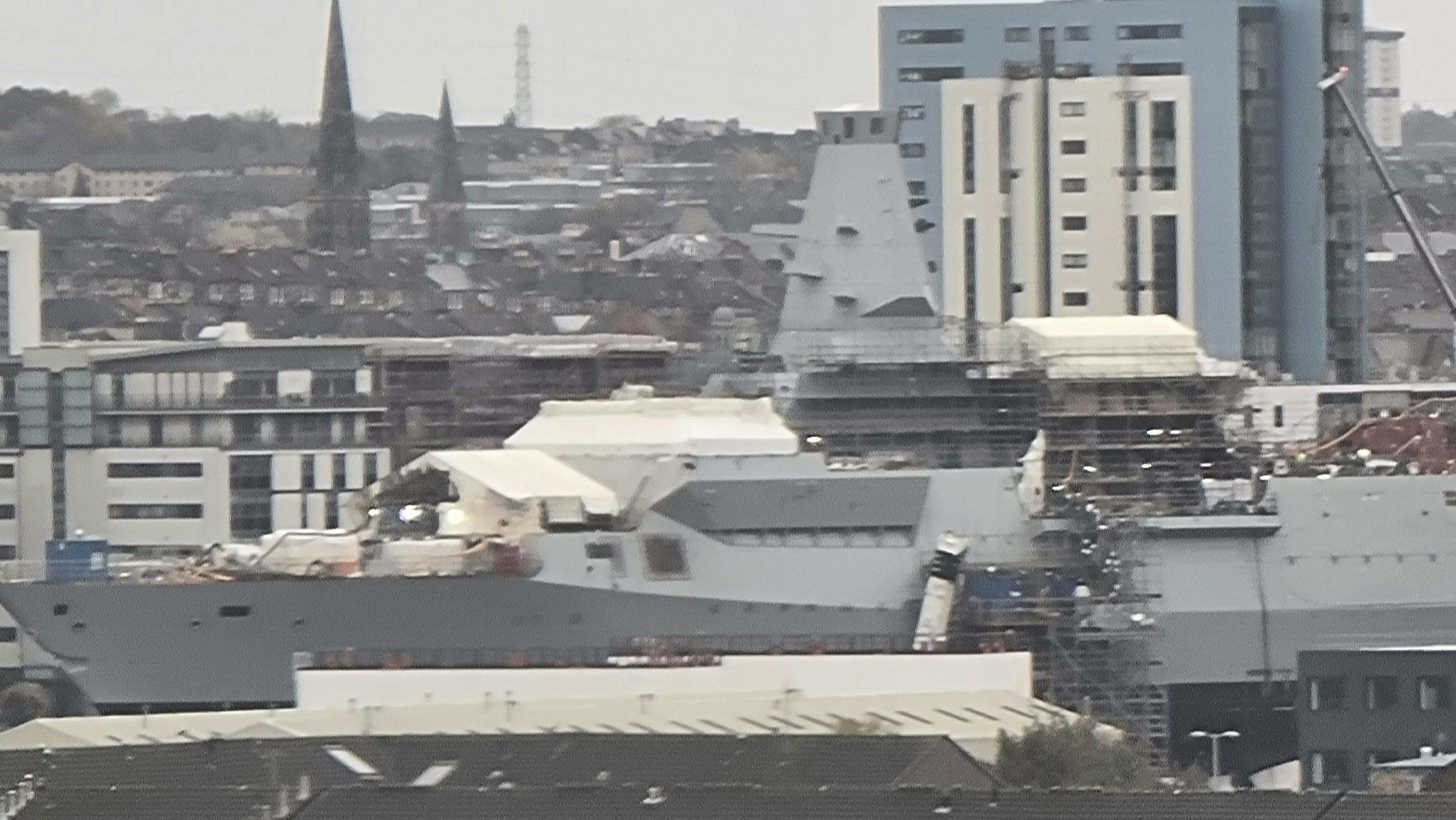 New images show Type 26 Frigate HMS Glasgow ahead of launch