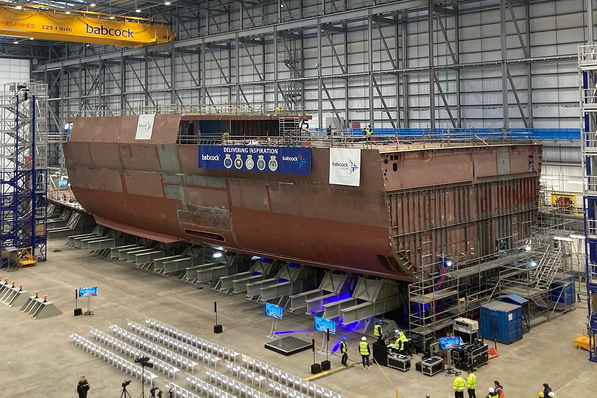 First Type 31 Frigate taking shape at Scottish shipyard