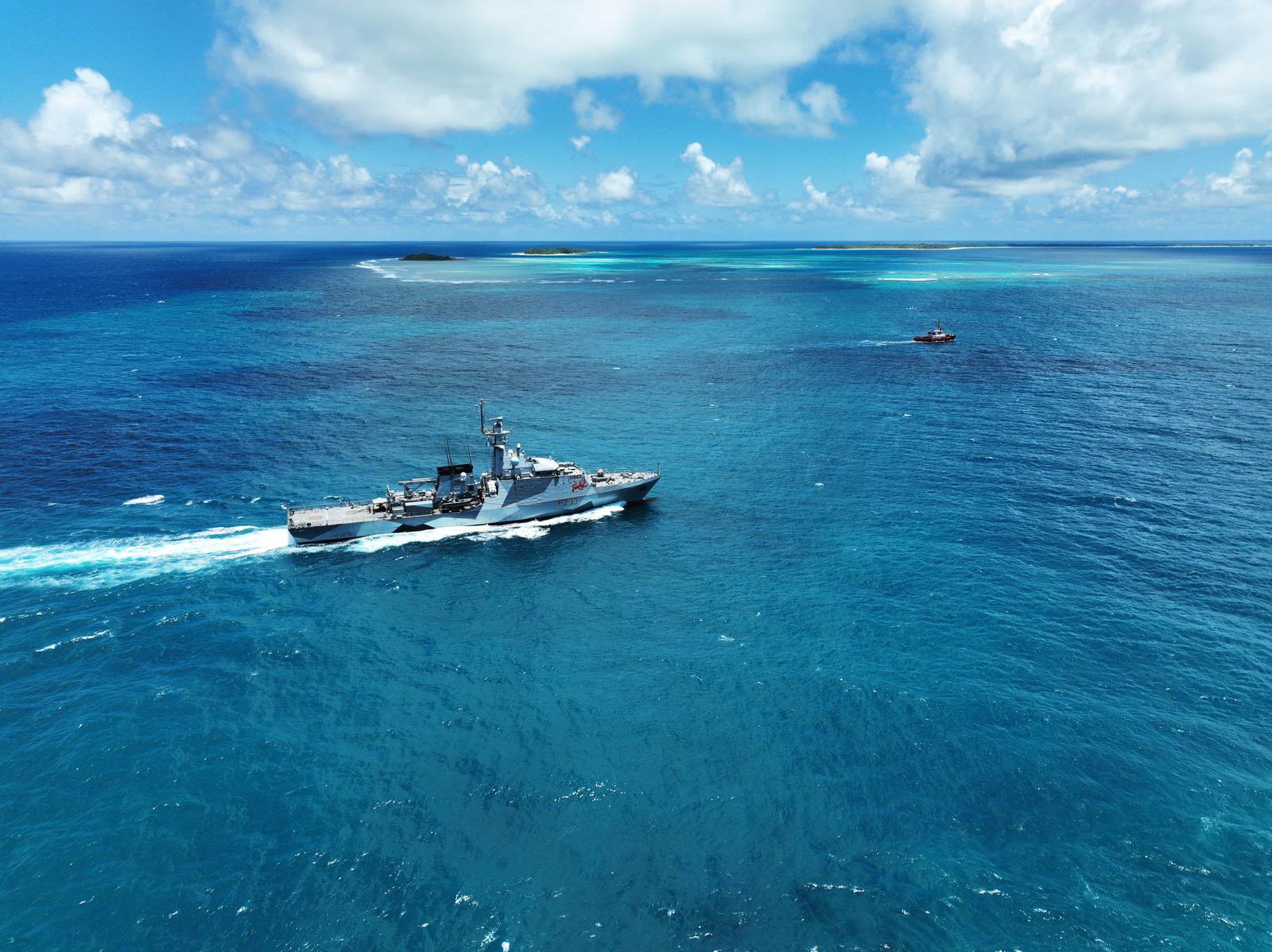 HMS Tamar visits Diego Garcia