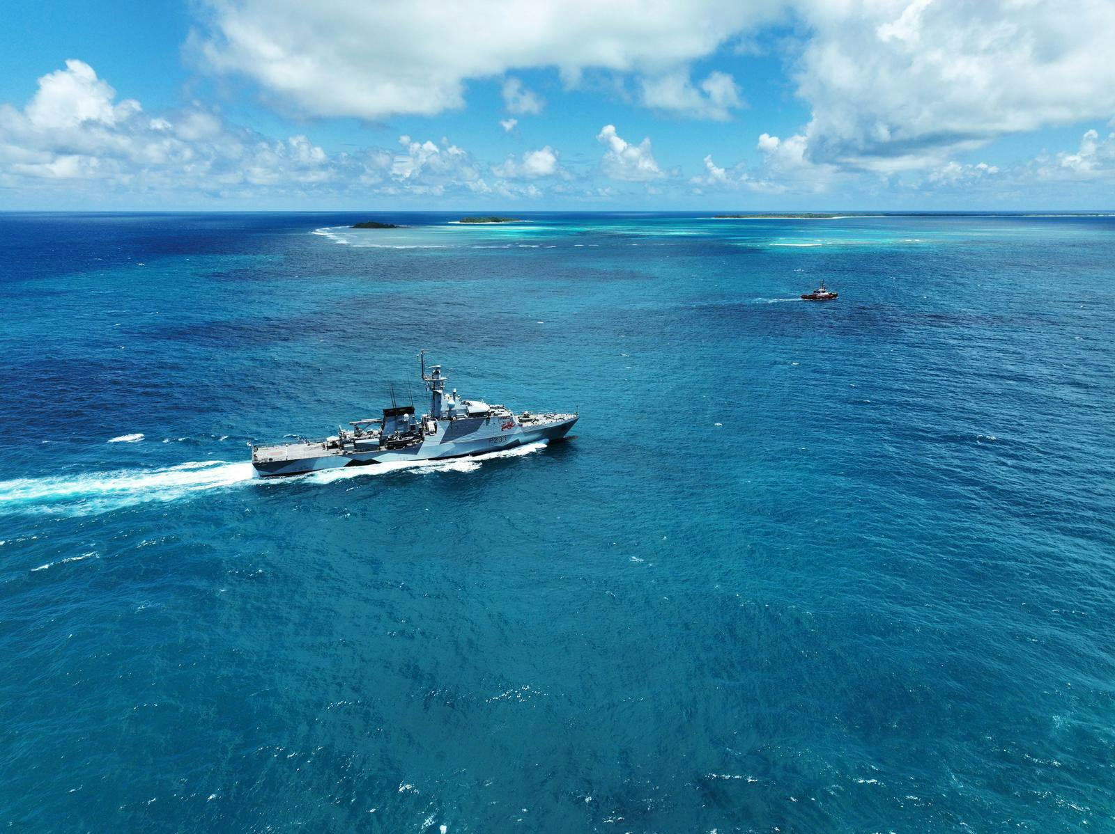 HMS Tamar visits Diego Garcia