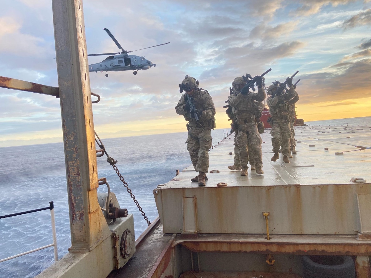 NATO Operation Sea Guardian teams ‘board’ ship