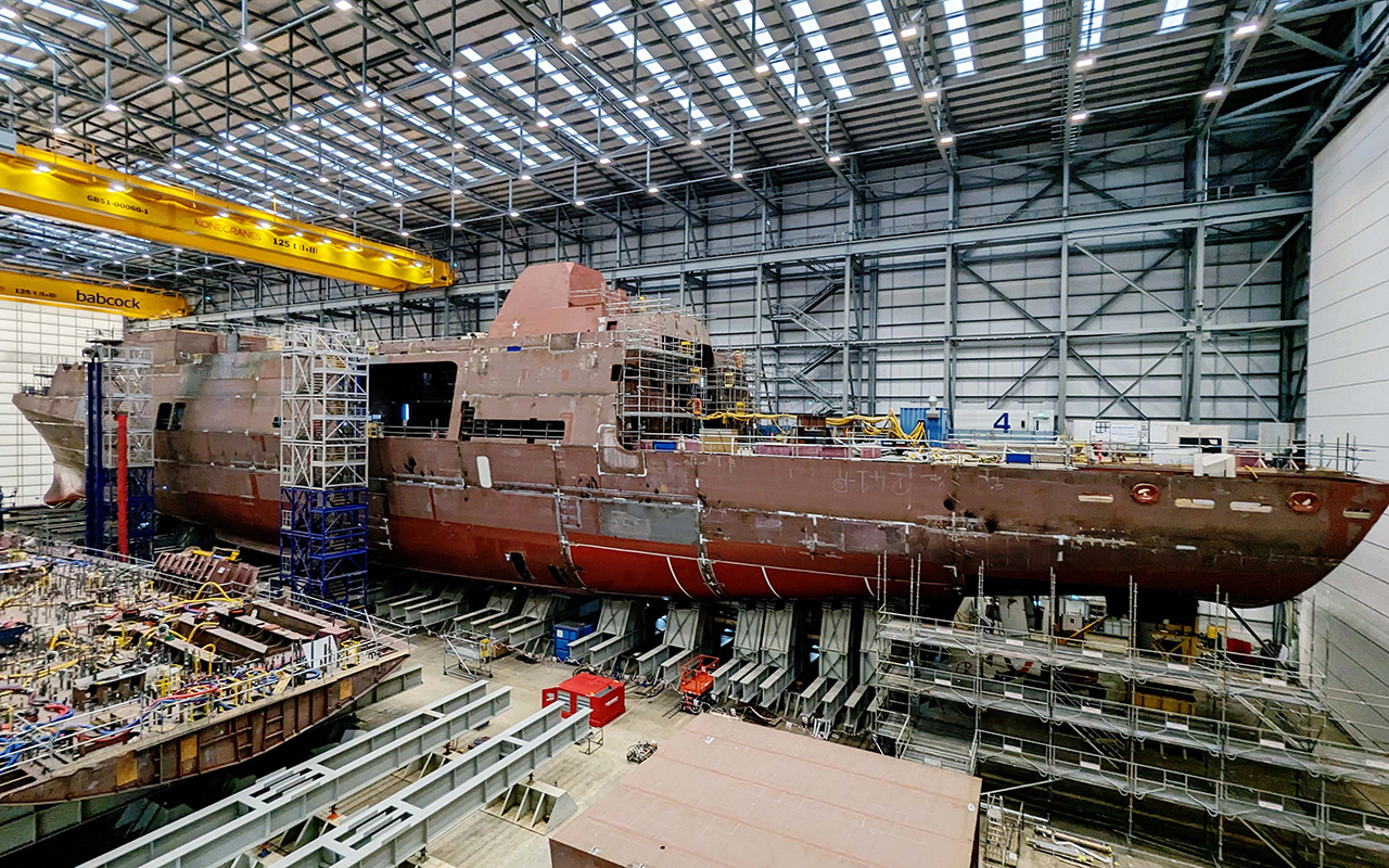 New frigate takes shape in Rosyth frigate factory
