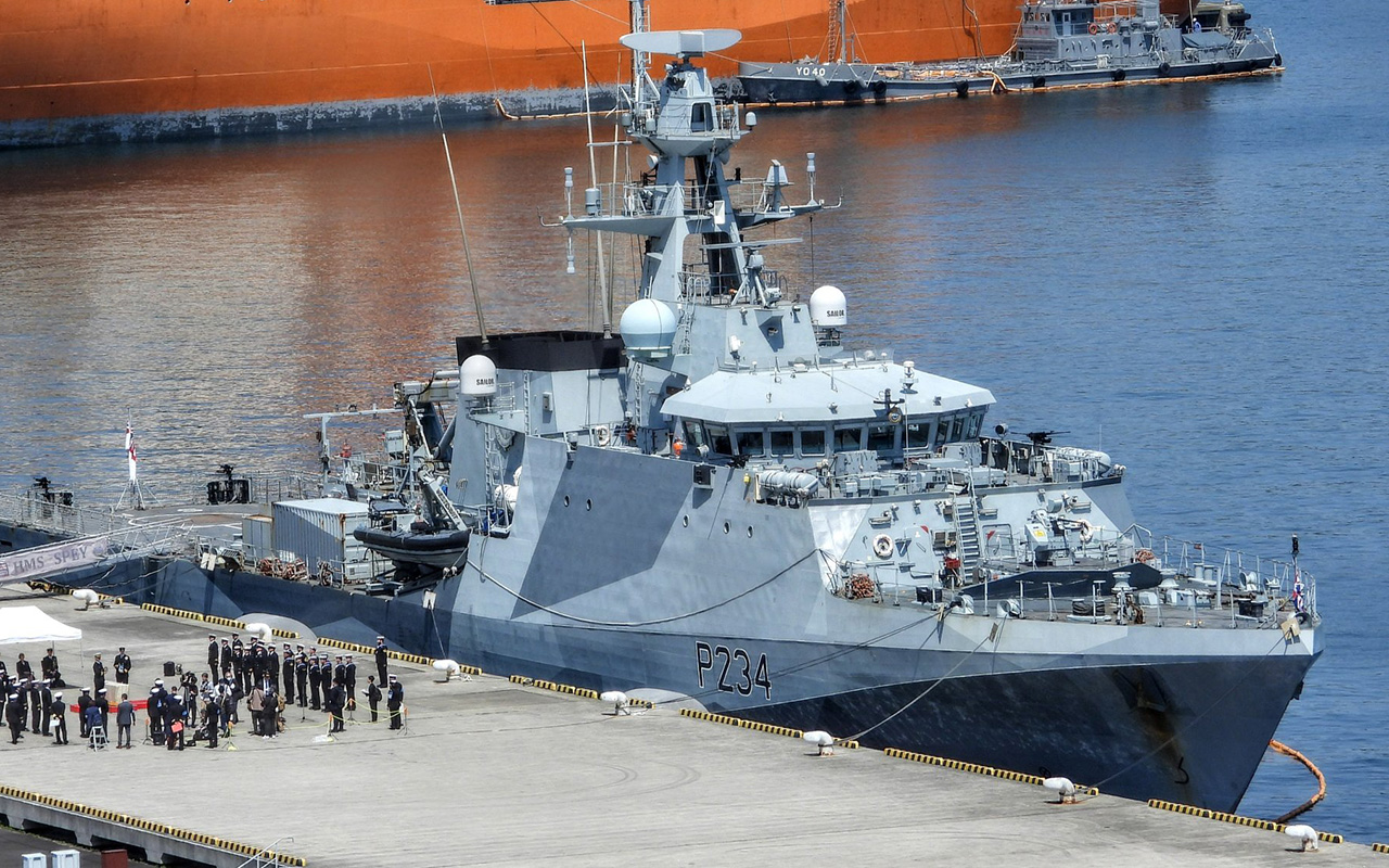 Patrol ship HMS Spey arrives in Japan