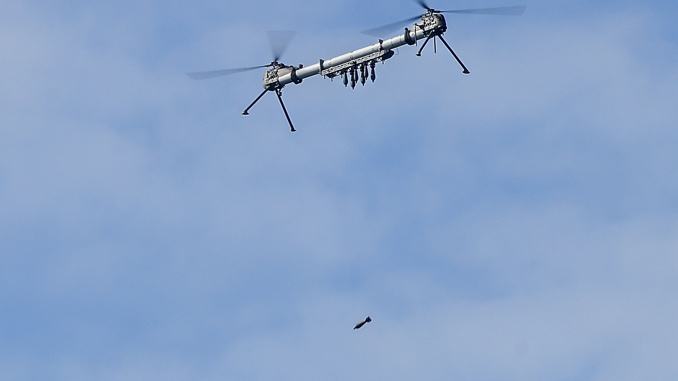 Images show ‘bombs’ dropped on Royal Navy ship by drone