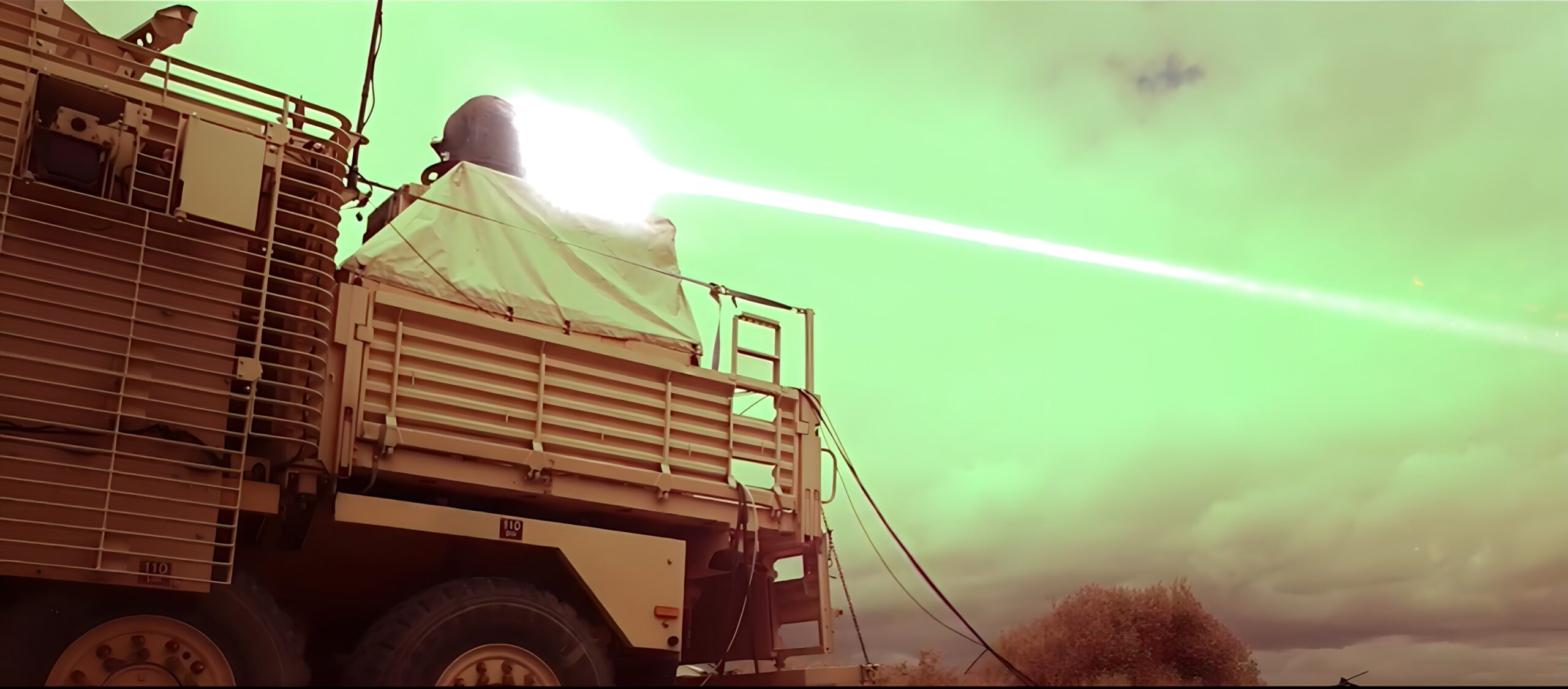 British Army vehicle fires high energy laser weapon