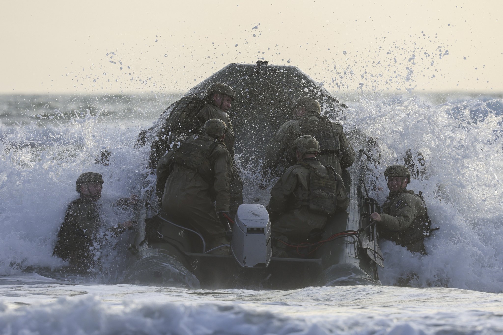 Commandos conduct surf drills for raiding operations