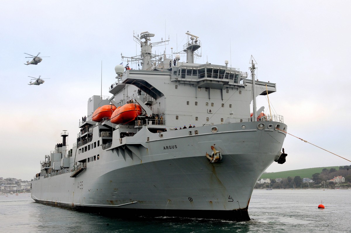 RFA Argus sails for Caribbean to support the British Overseas Territories