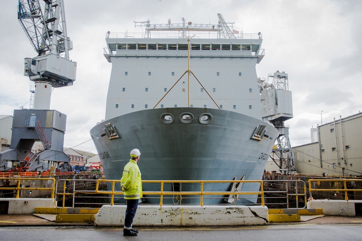 RFA Cardigan Bay returns to Falmouth