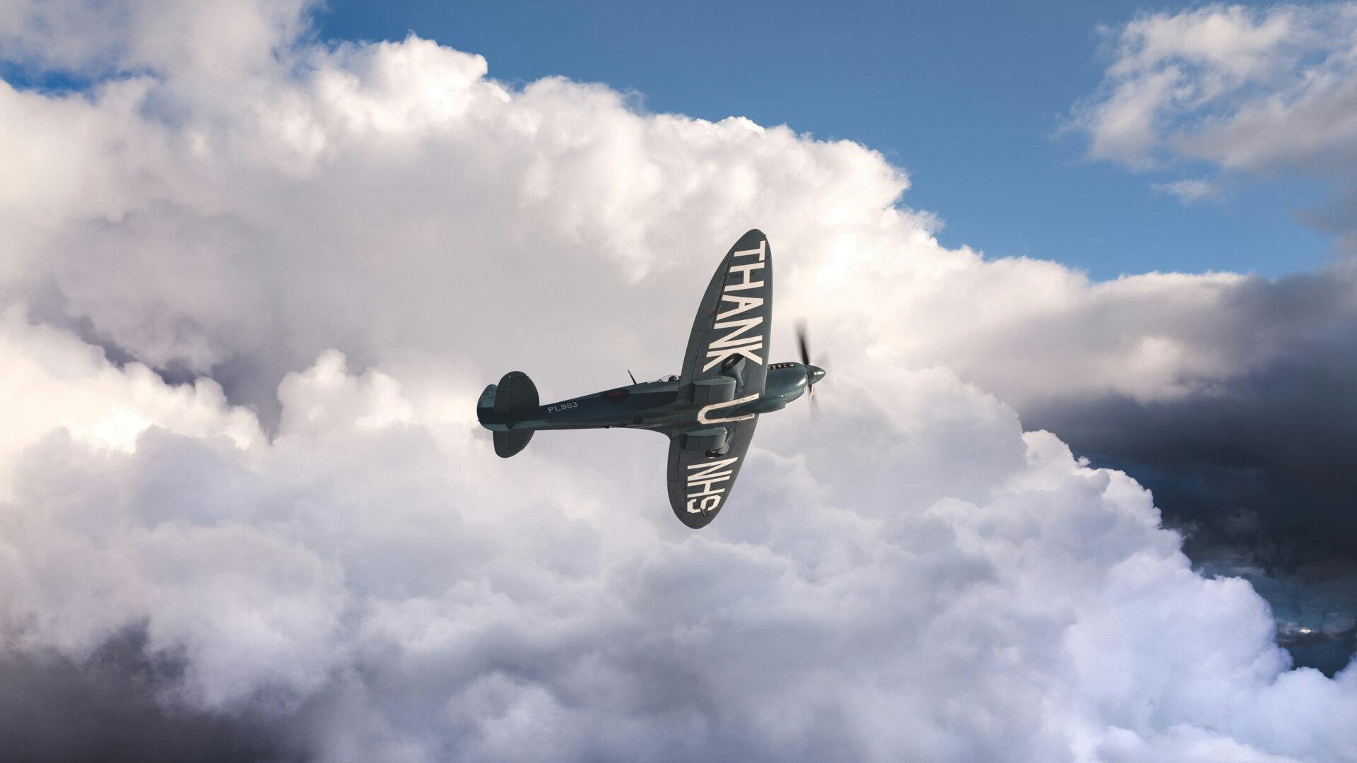 Spitfire flies over Scottish hospitals as tribute to NHS staff