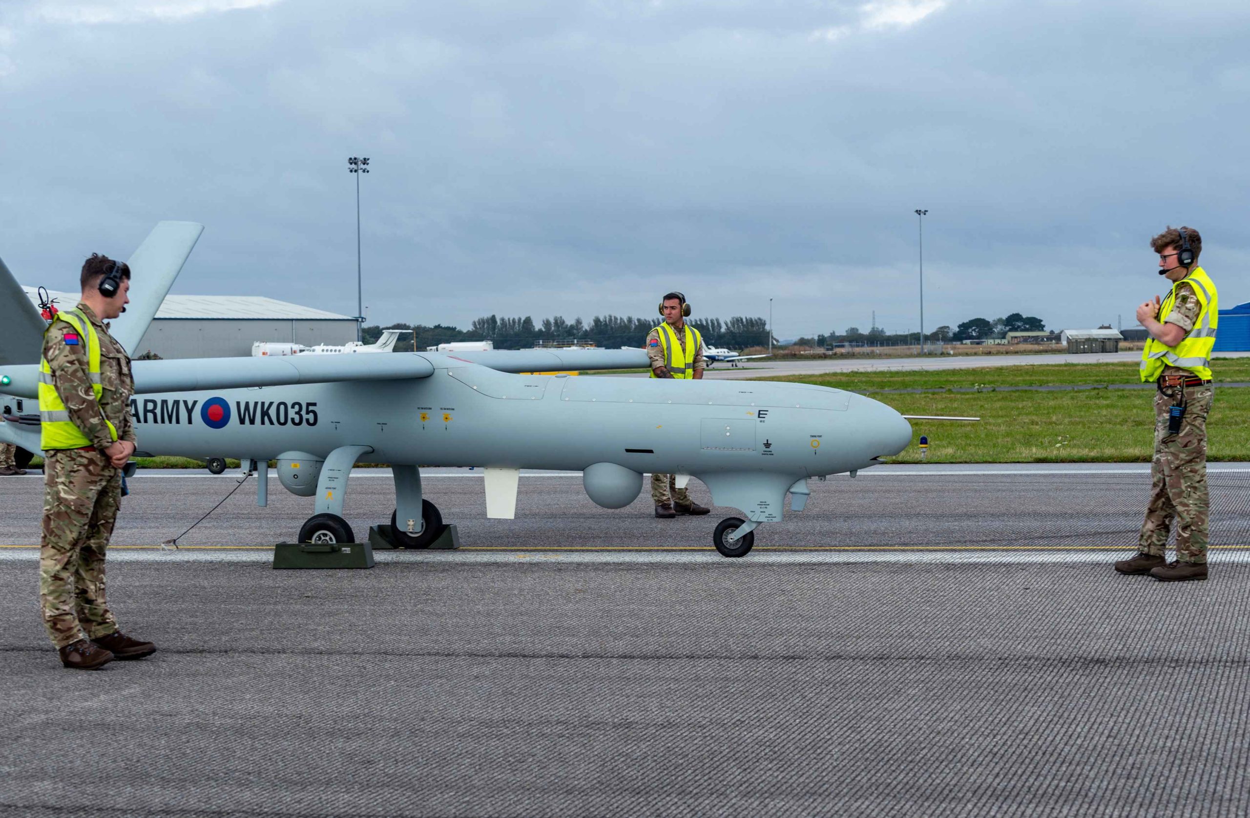 Watchkeeper drone carries out border patrol over the English Channel