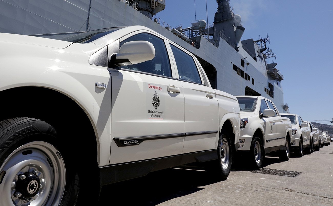 Gibraltar contributes to HMS Ocean aid load for Hurricane Irma