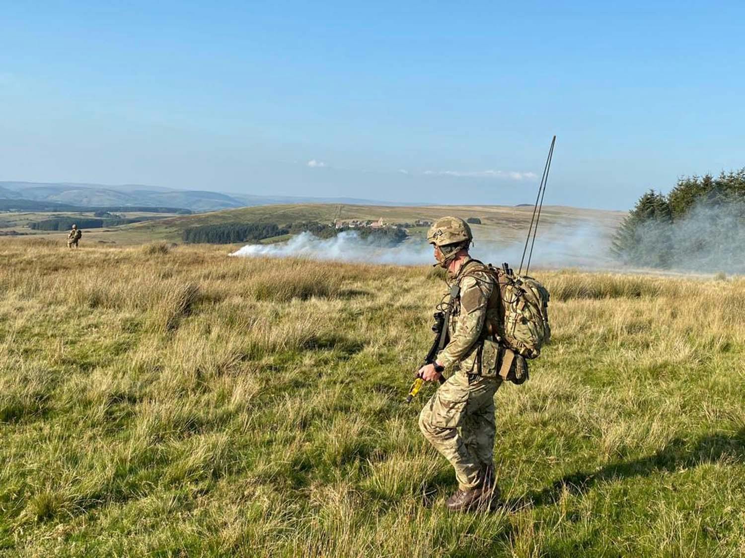 Royal Marines use drones on patrol in Wales