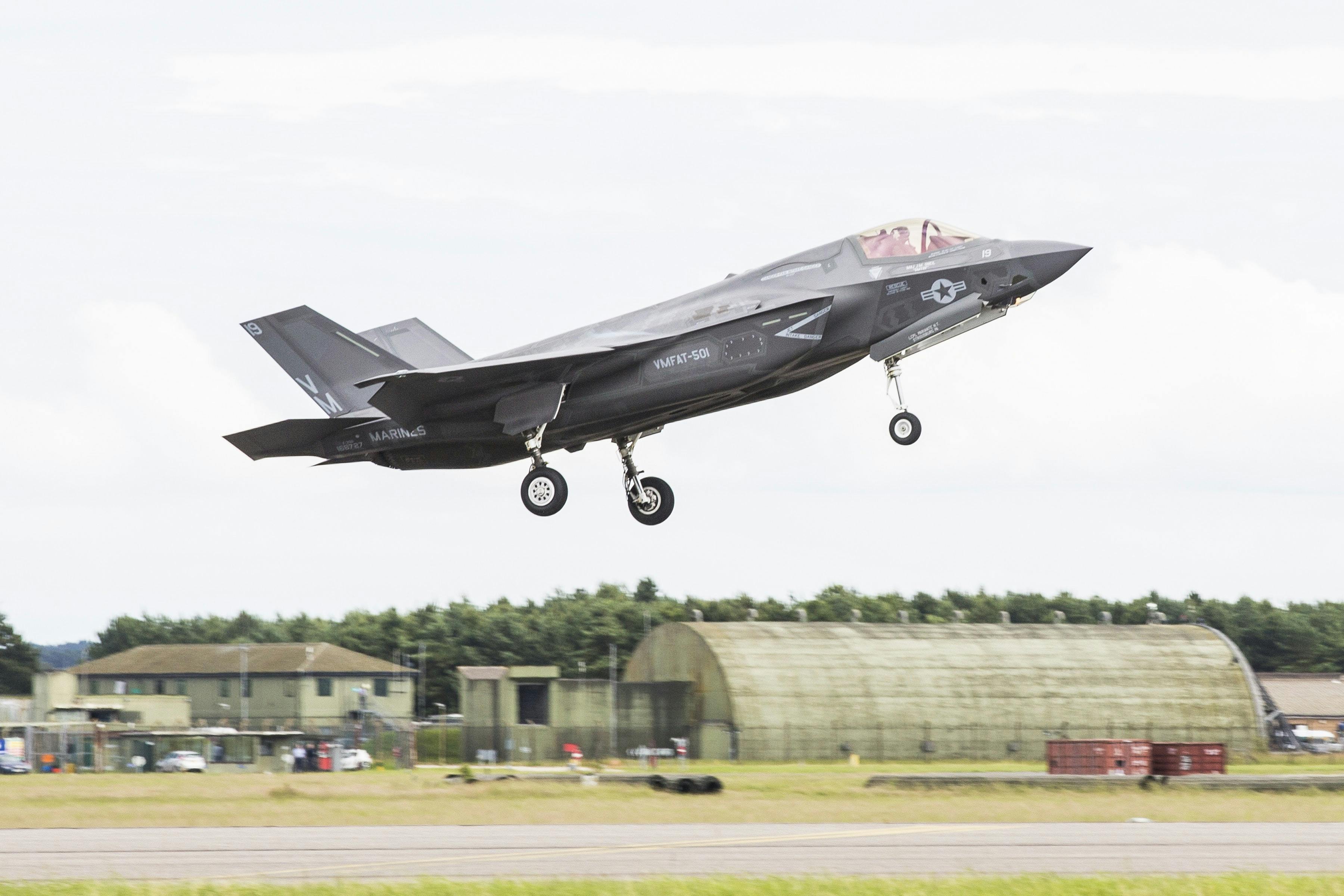 IN PICTURES: F-35B supercarrier flypast