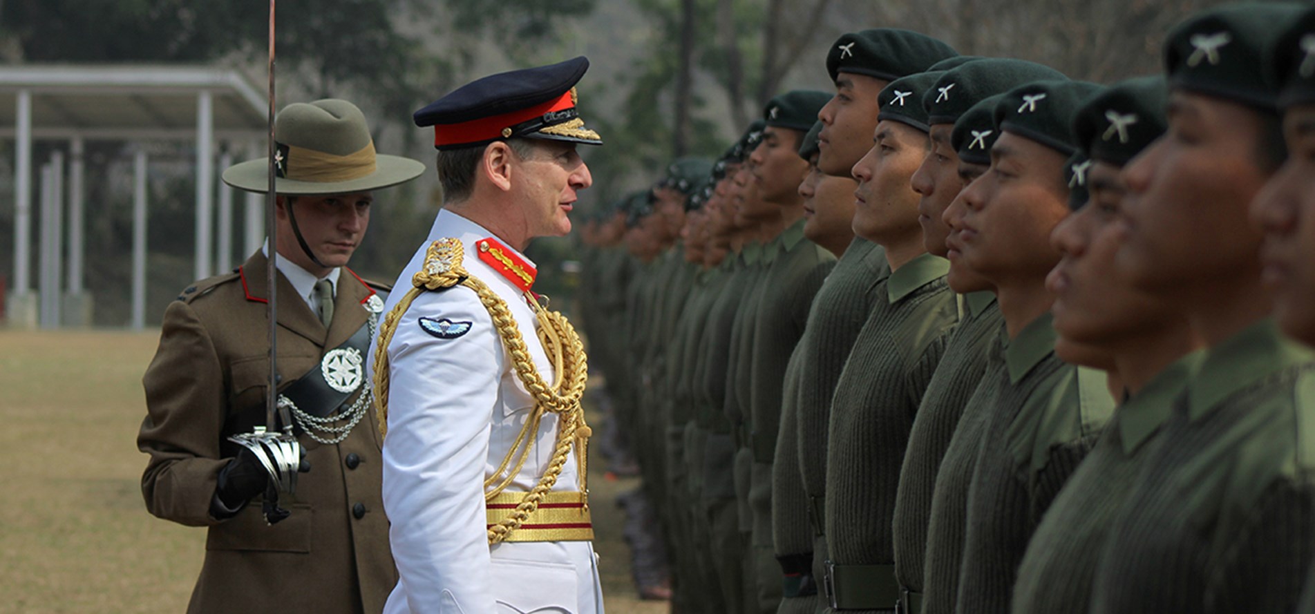 CGS Inspects the new British Army Gurkhas in Nepal