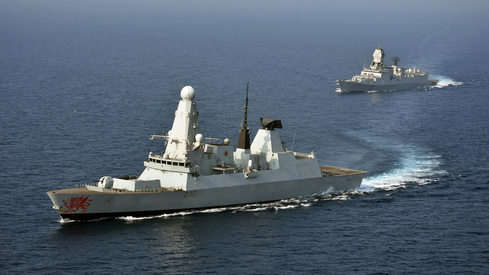 HMS Dragon engages in 'war games' during visit to India