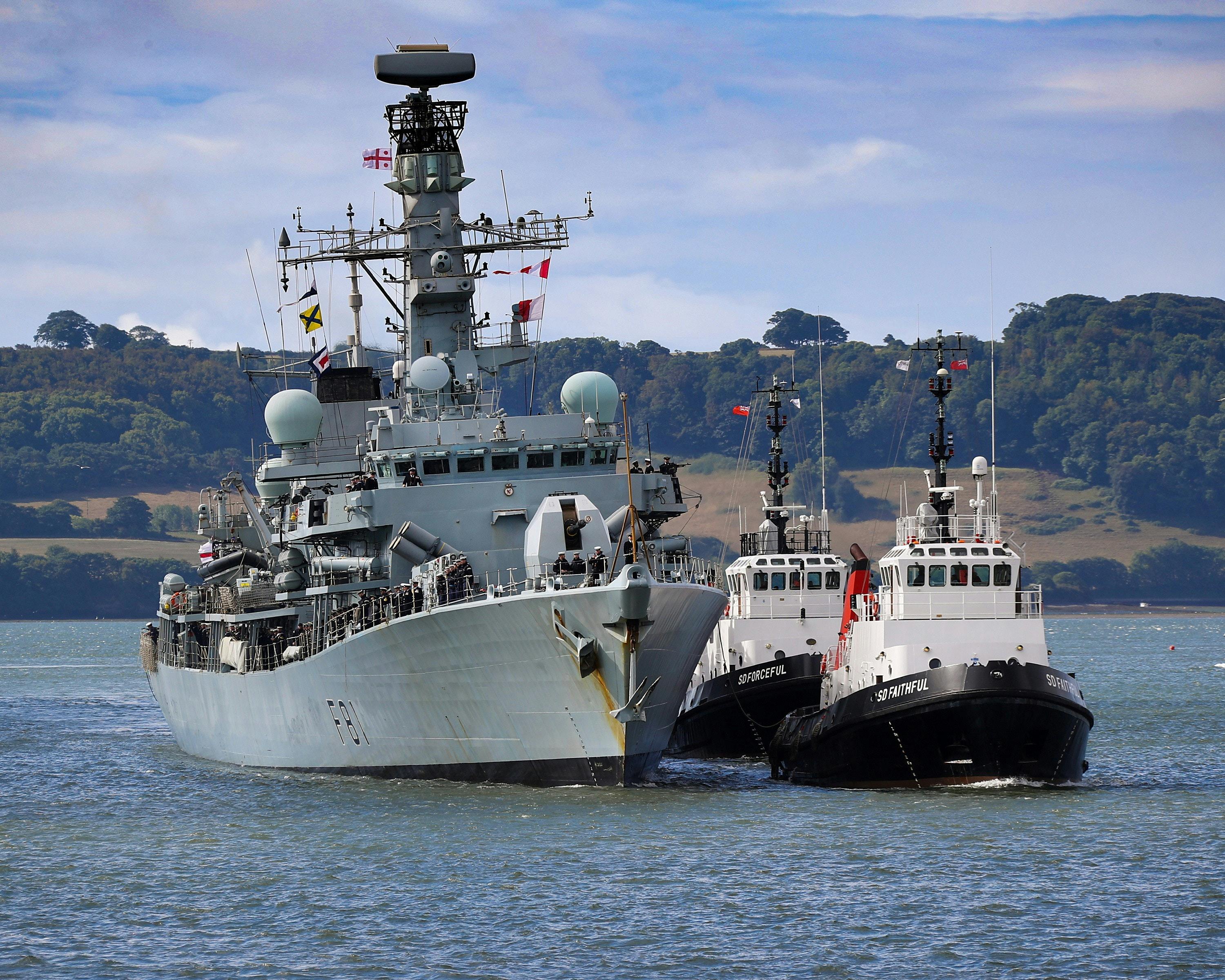 HMS Sutherland arrives home after seven month deployment
