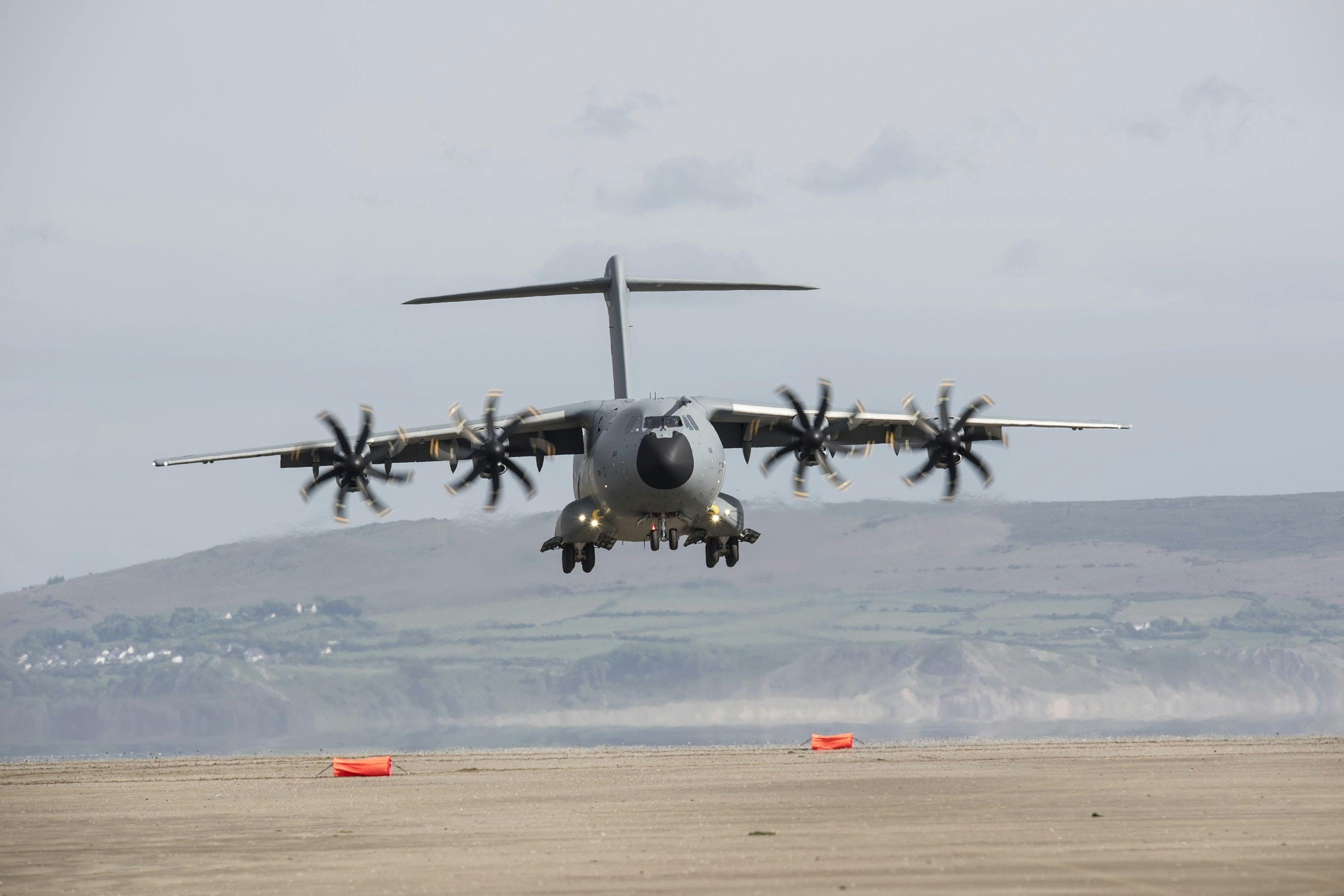 IN PICTURES: A400M Atlas conducts beach landing trials in South Wales